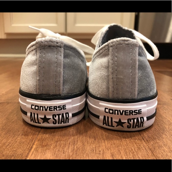Converse | Shoes | Gray Velvet Converse | Poshmark